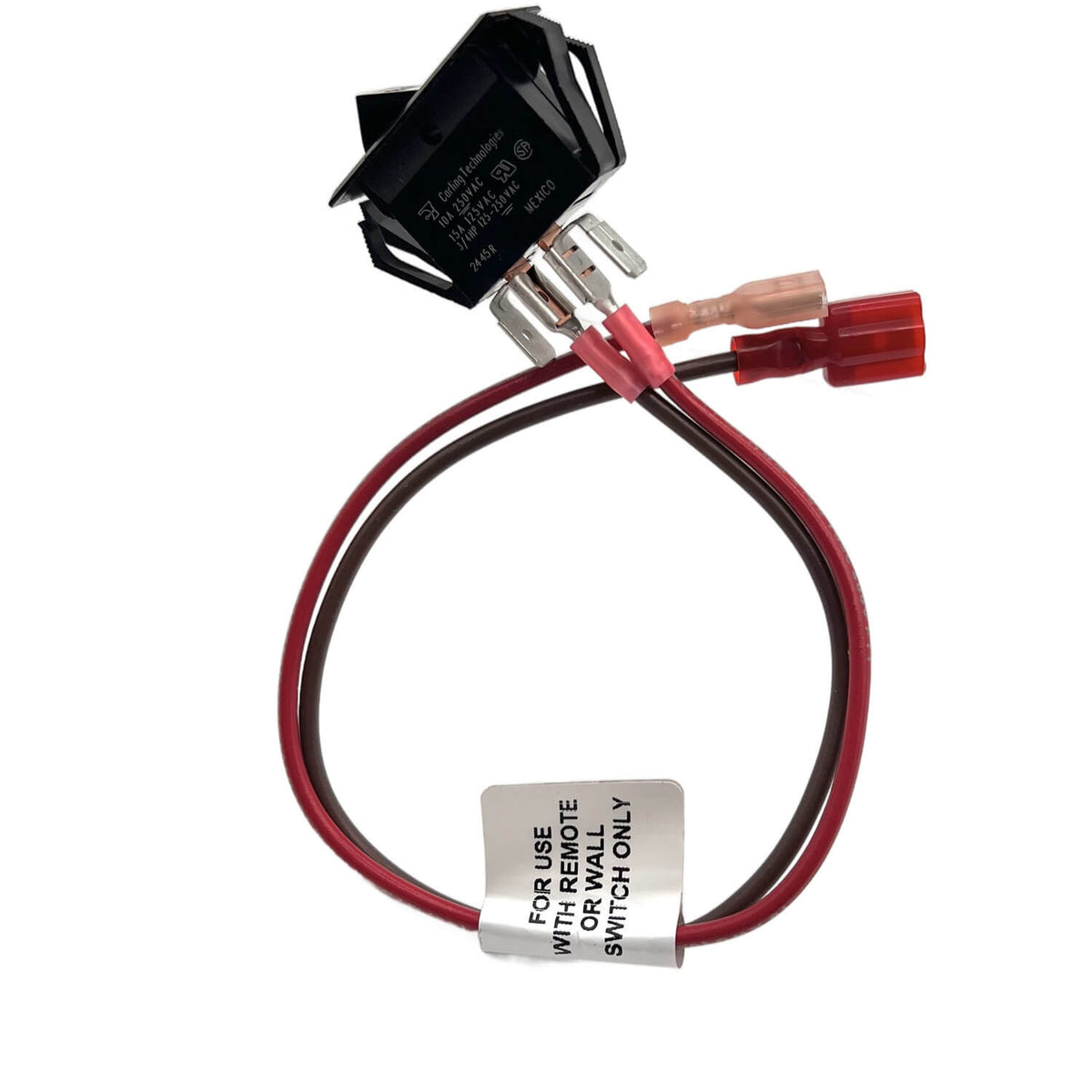 Heat N Glo Gas Fireplace On/Off Rocker Switch with Wires: 060-521A